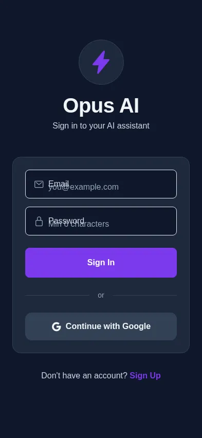 Opus AI Mobile Assistant