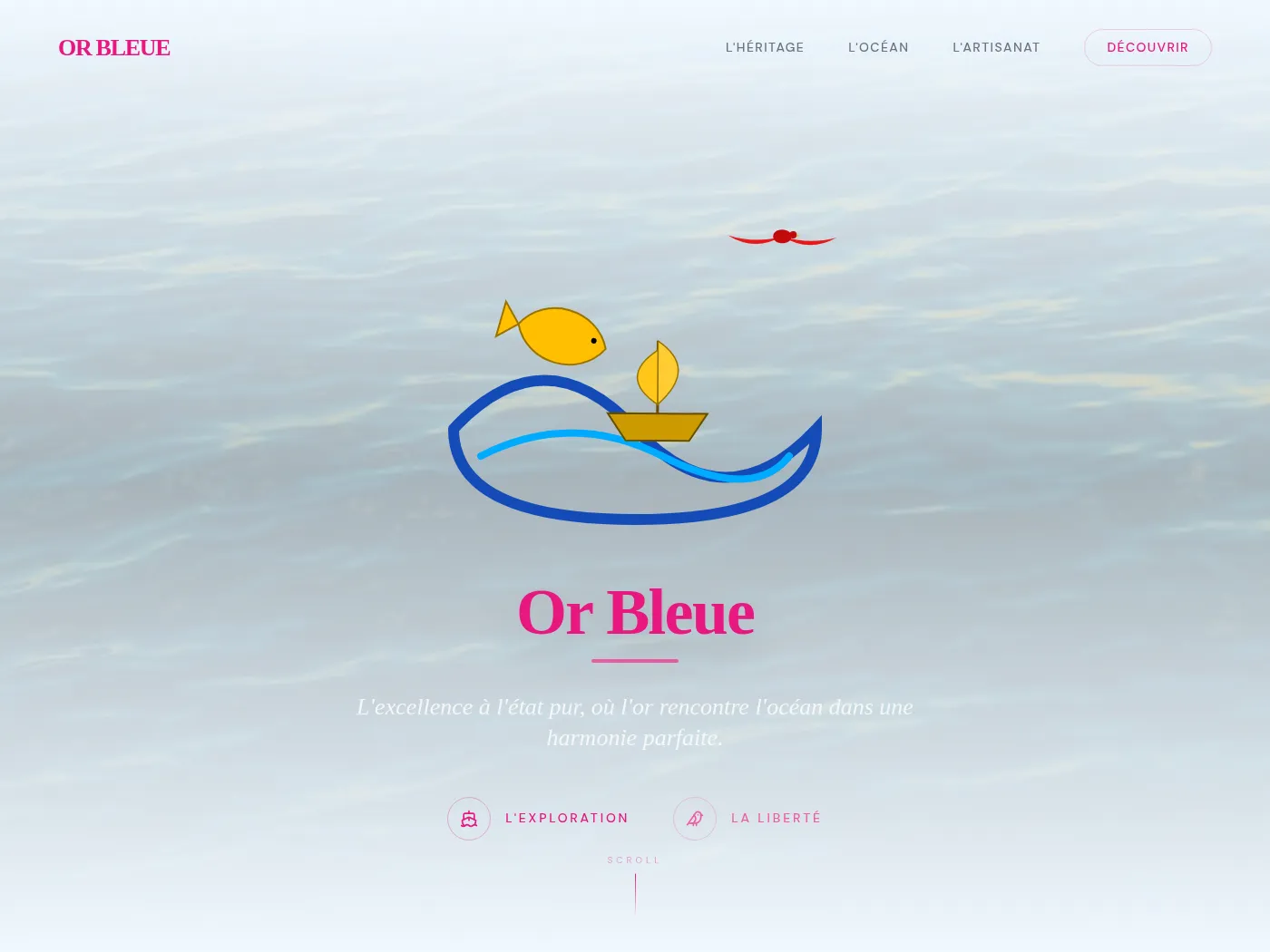 Or Bleue Branding Page