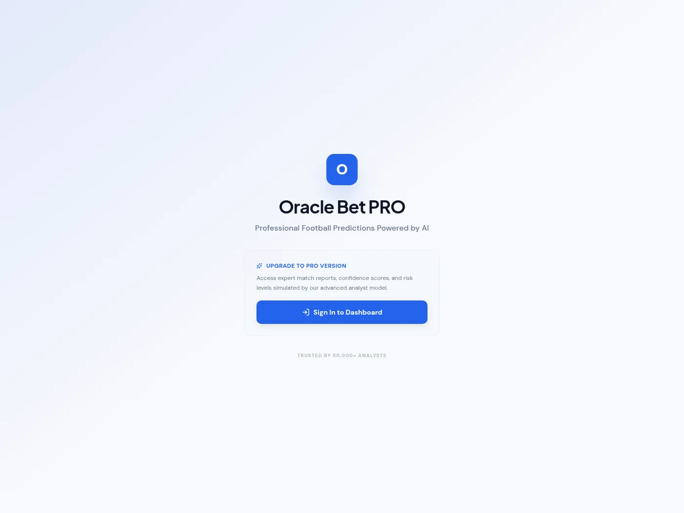 Oracle Bet PRO AI Upgrade