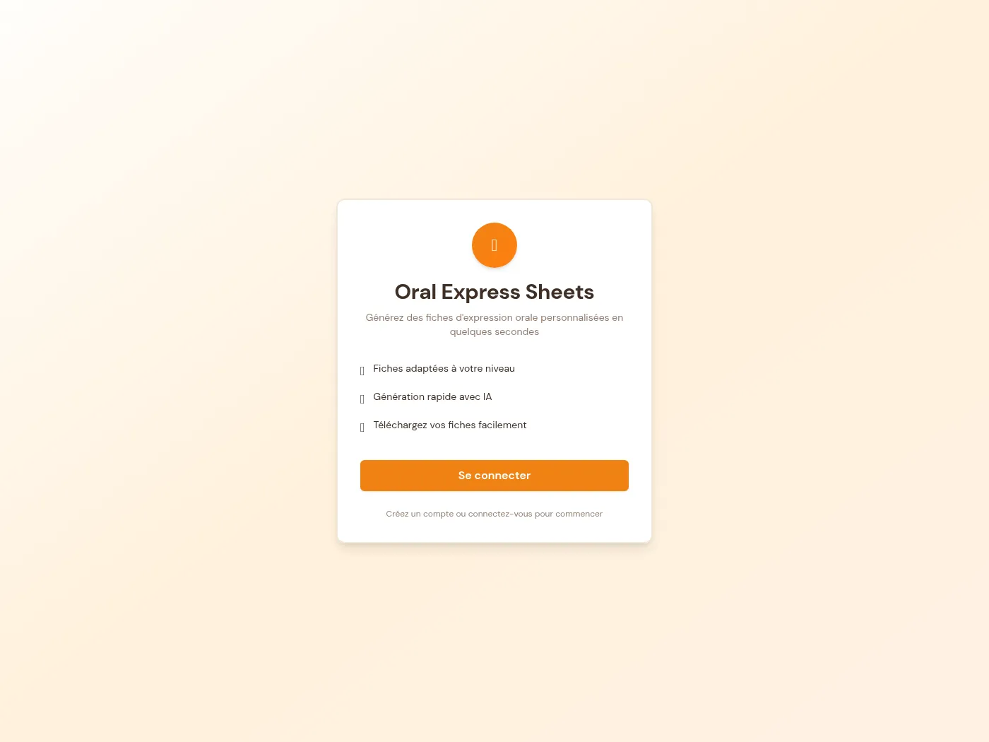 Oral Express Sheets