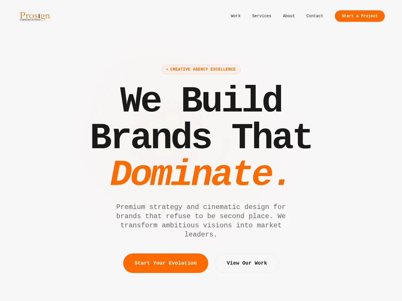 Orange Agency UI