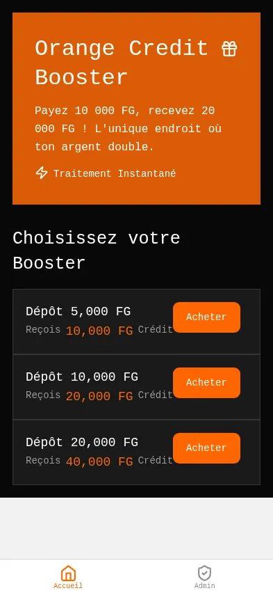 Orange Credit Booster