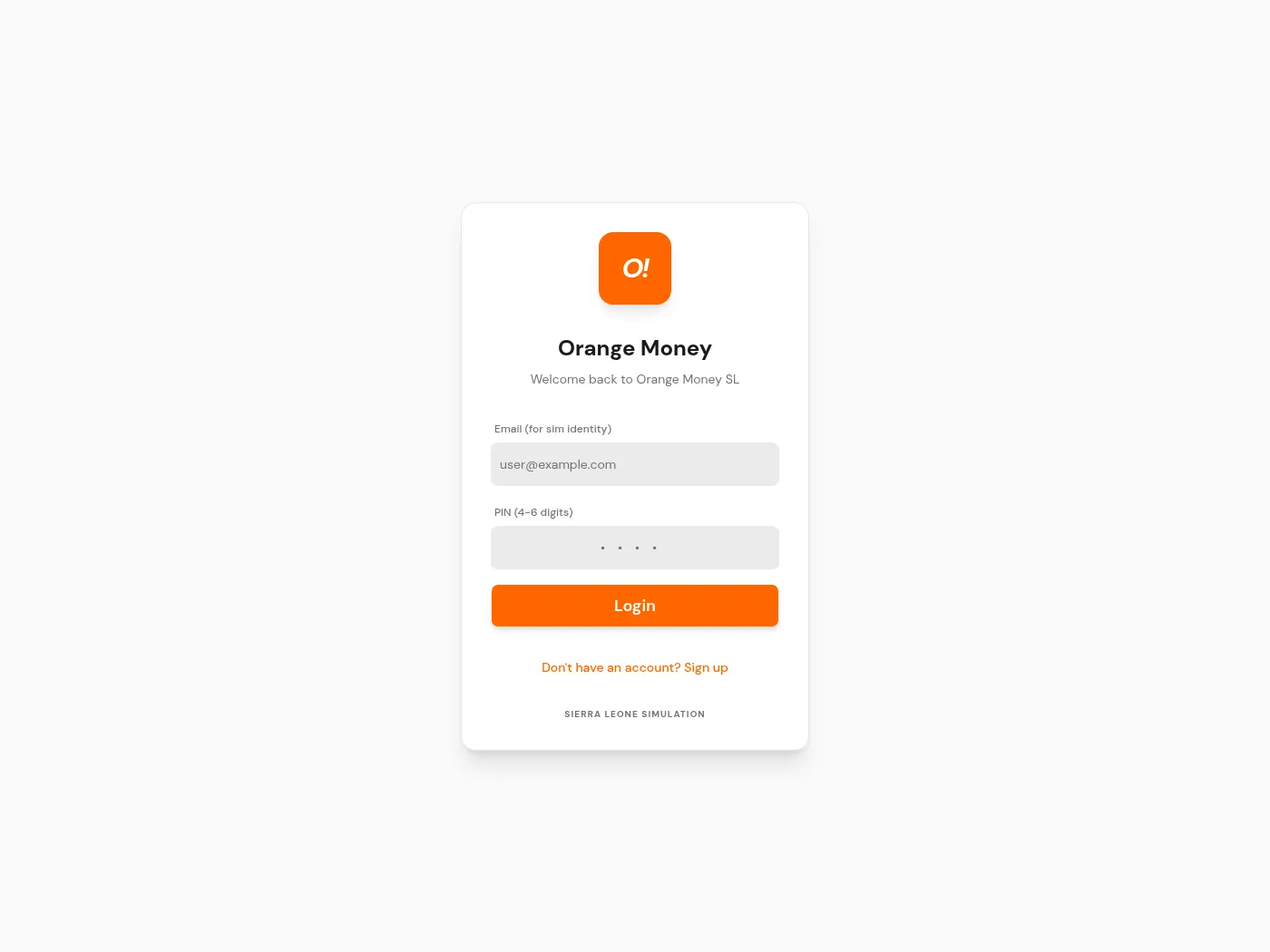 Orange Money Simulator