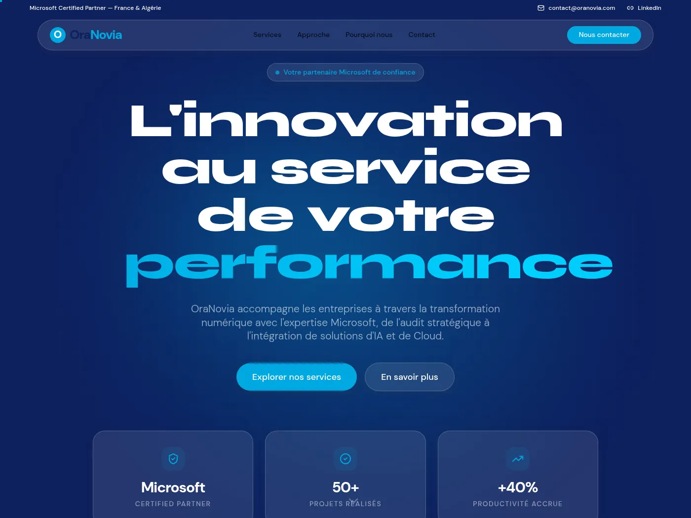 OraNovia Web Presence