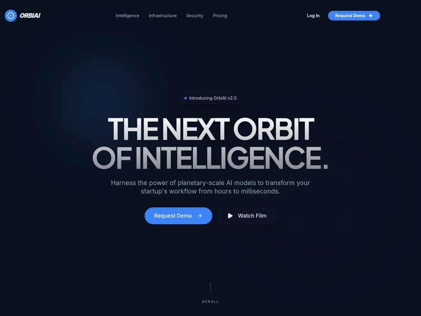 OrbiAI Landing Page