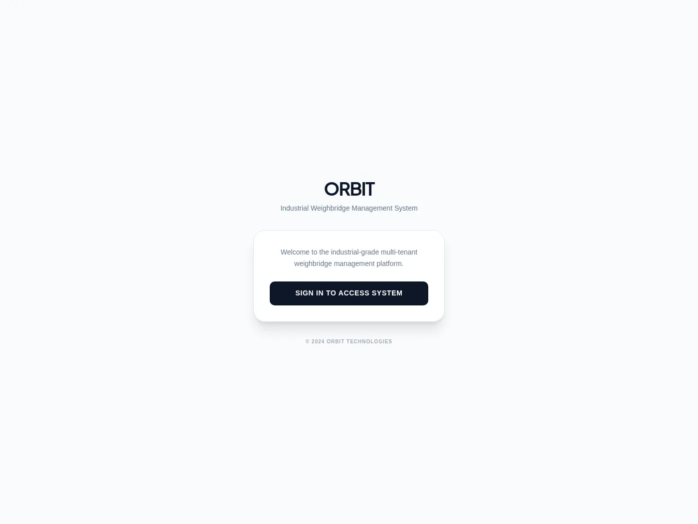 Orbit Weighbridge ERP