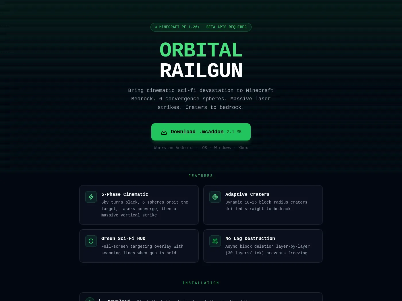 Orbital Railgun Addon