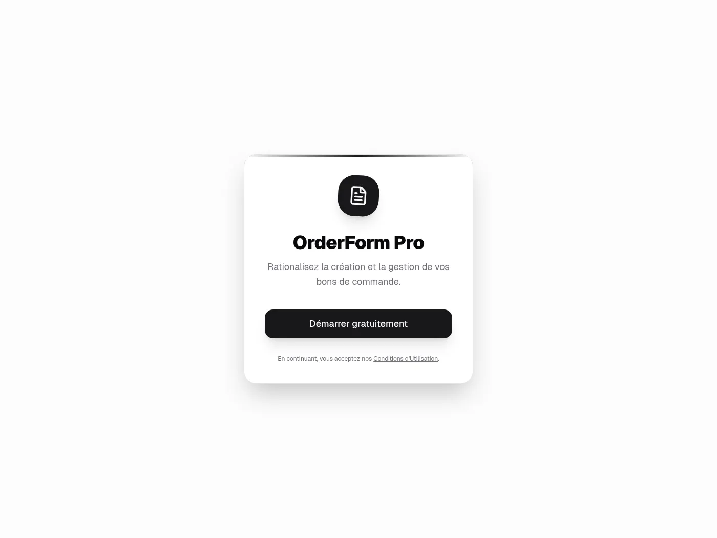 OrderForm Pro