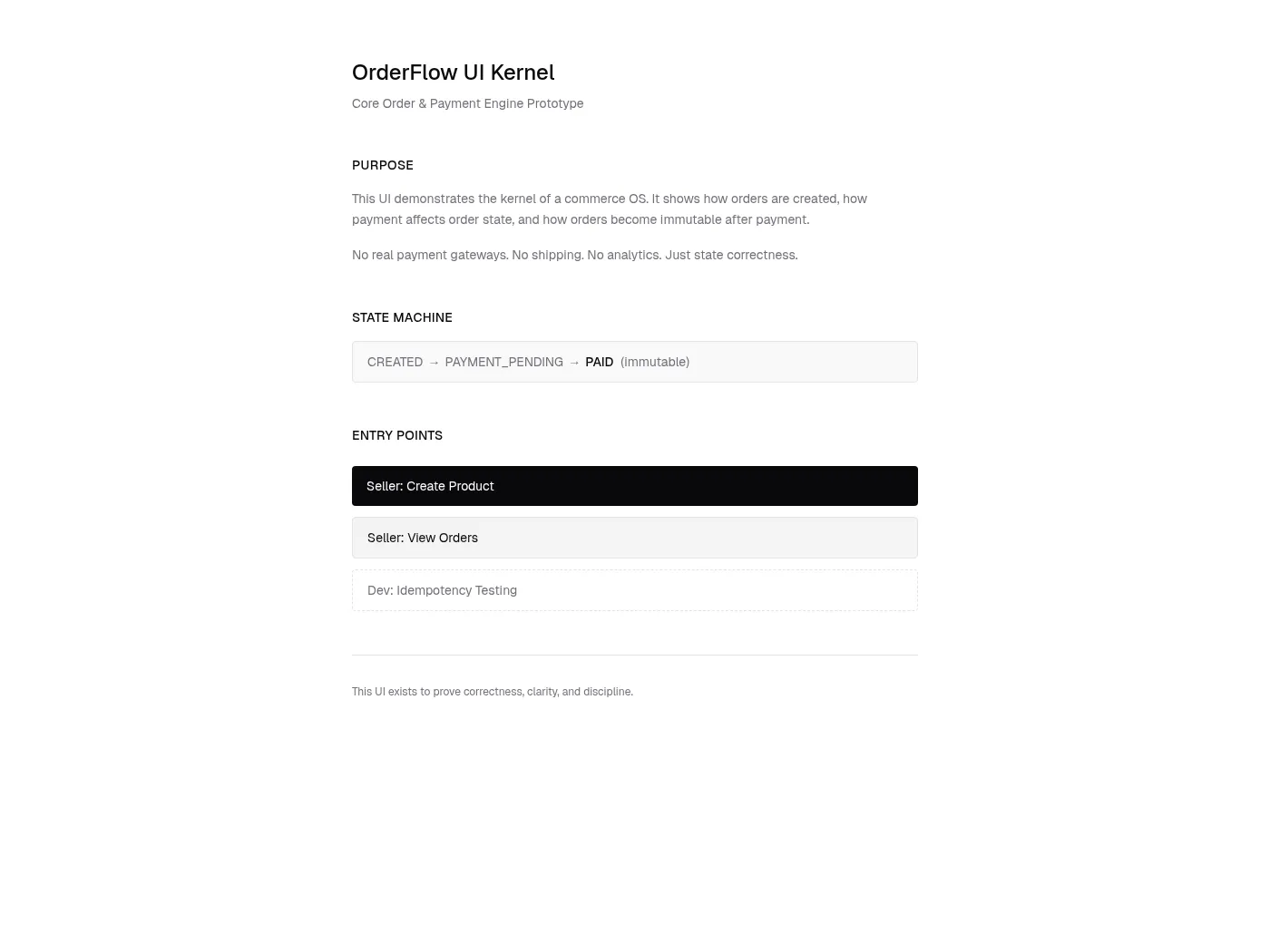 OrderFlow UI Kernel