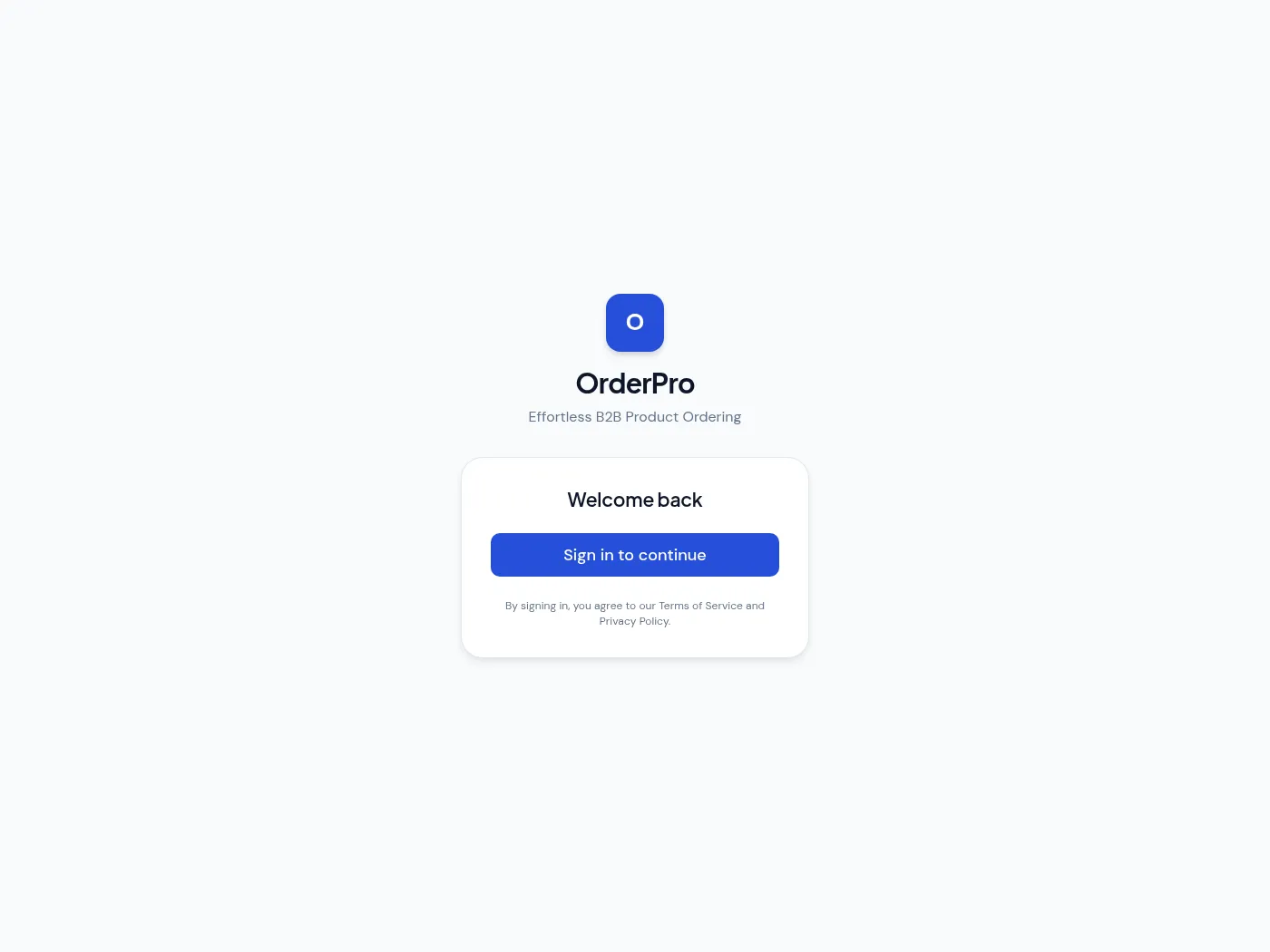 OrderPro Web App