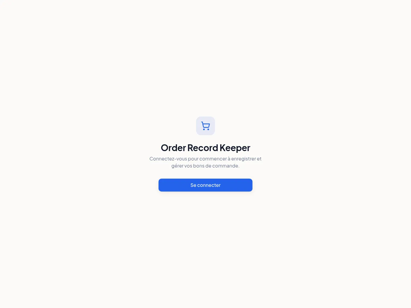 Order Record Keeper