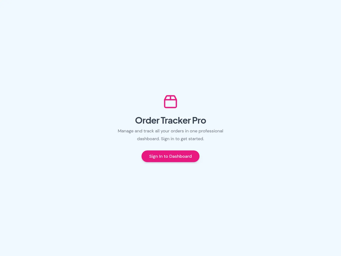 Order Tracker Pro