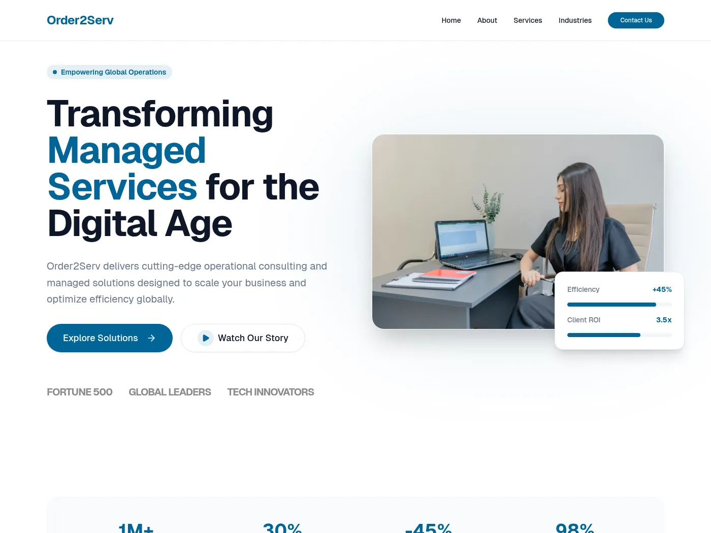 Order2Serve Web Portal