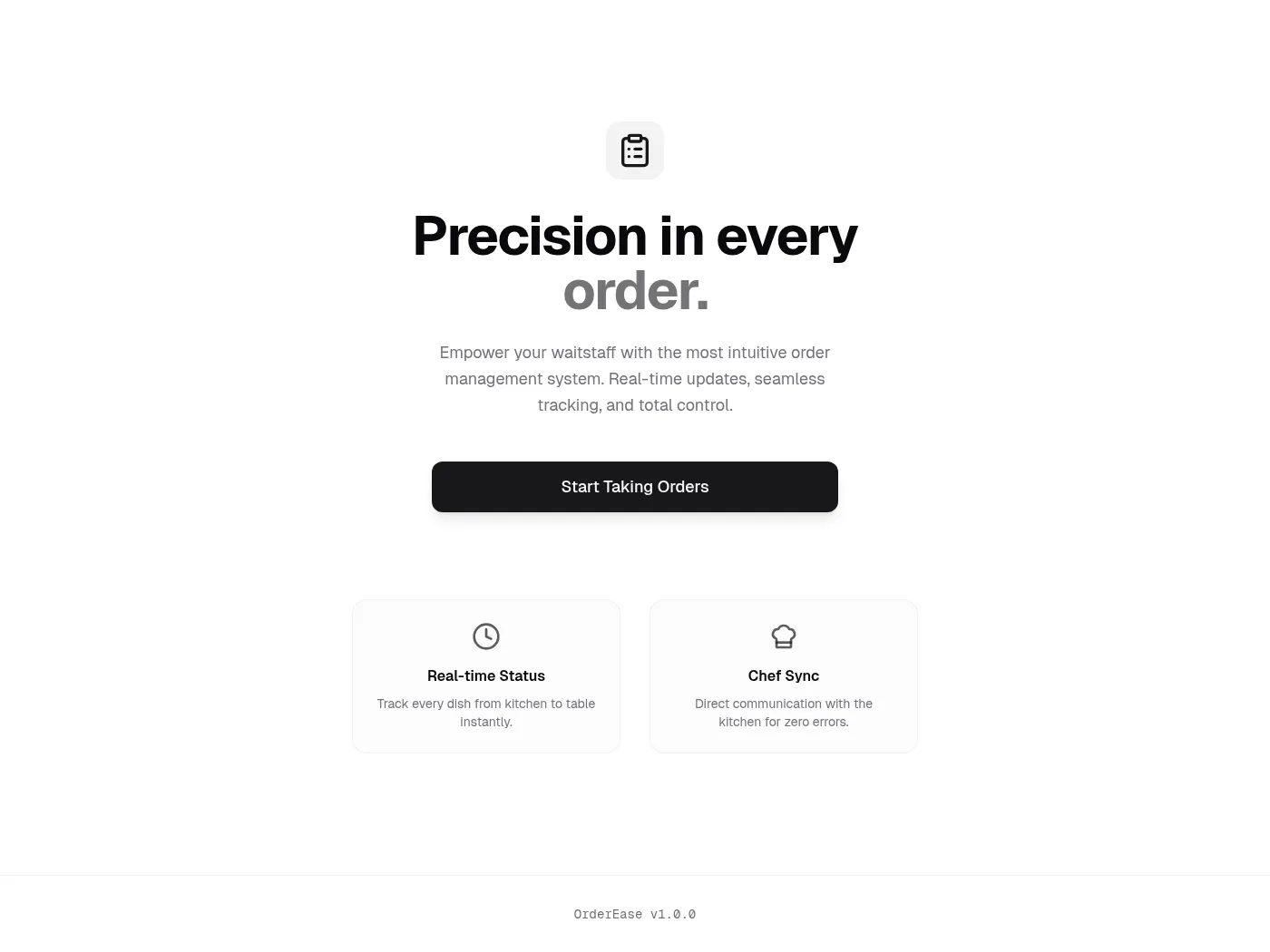 OrderEase Waiter App