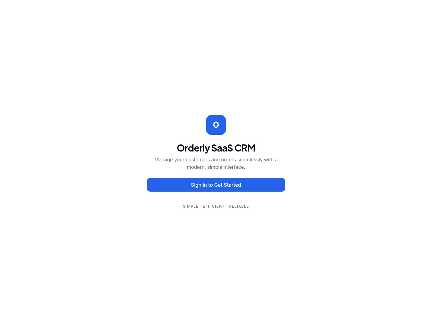 Orderly SaaS CRM