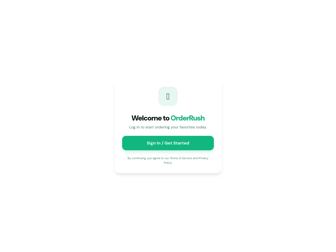 OrderRush Delivery App