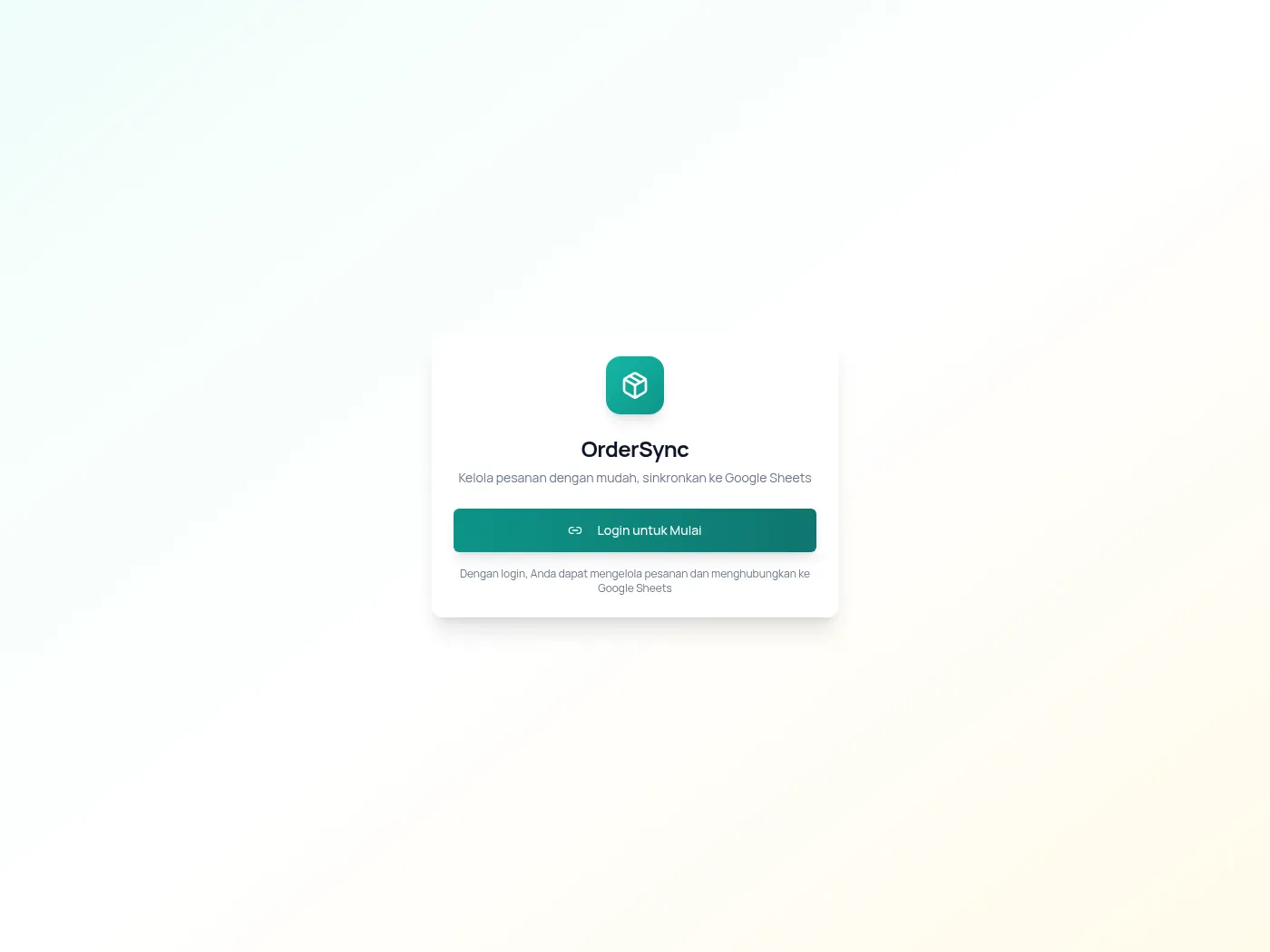 OrderSync Spreadsheet App