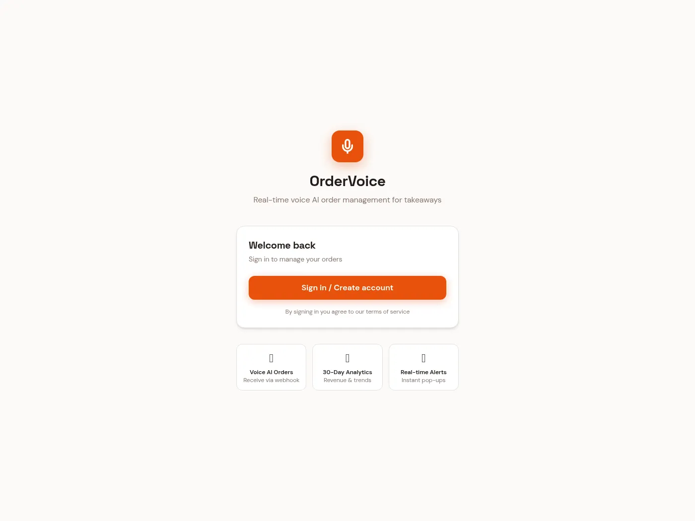OrderVoice Dashboard