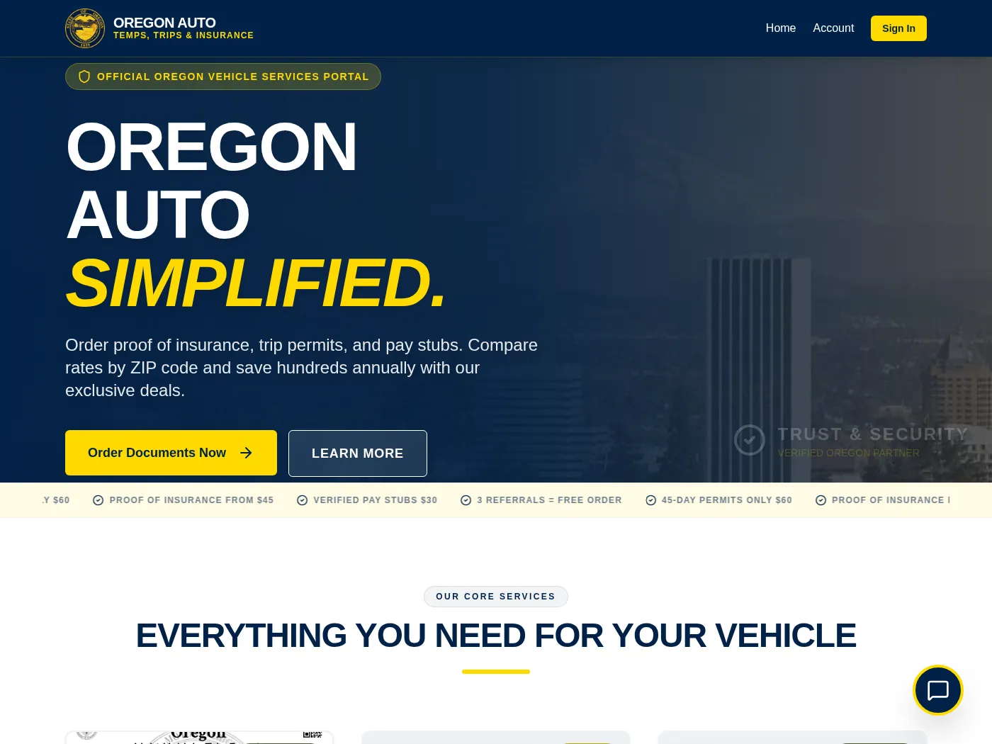 Oregon Auto Docs Portal