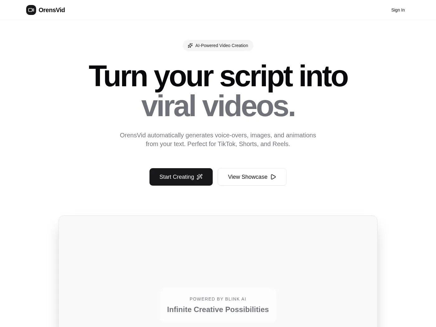OrensVid Creator