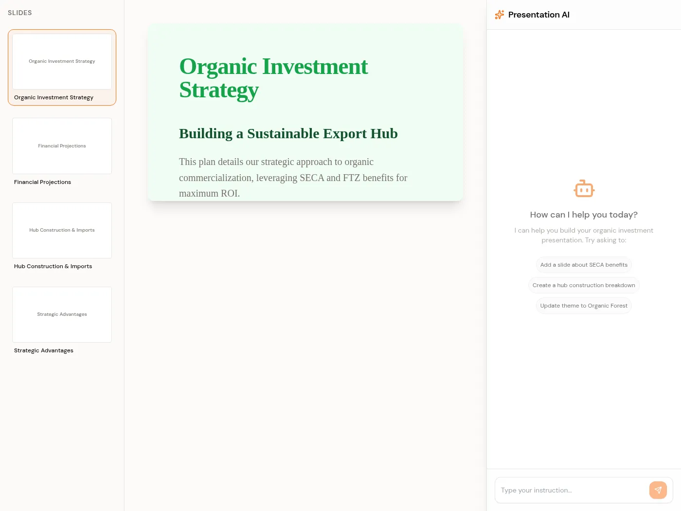 Organic Investment Slides