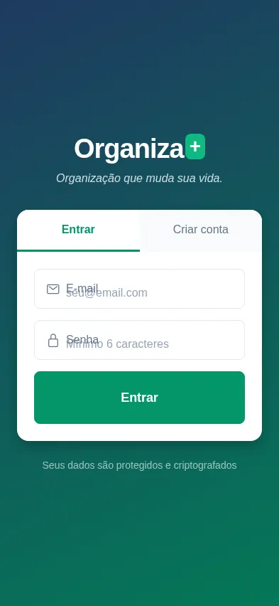 Organiza+ Productivity App