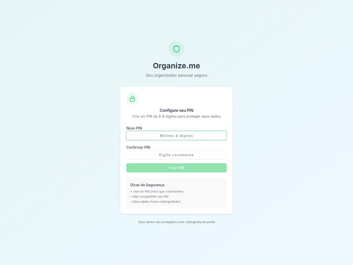 Organize.me - Centralized Personal Organizer Web App