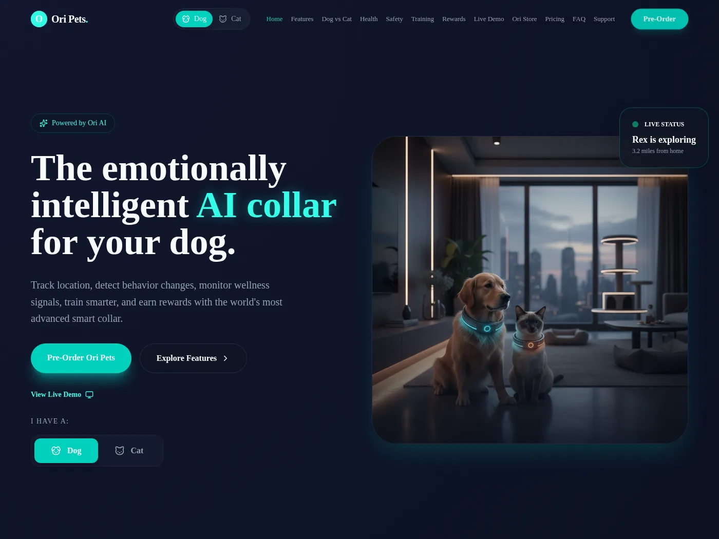 Ori Pets Website