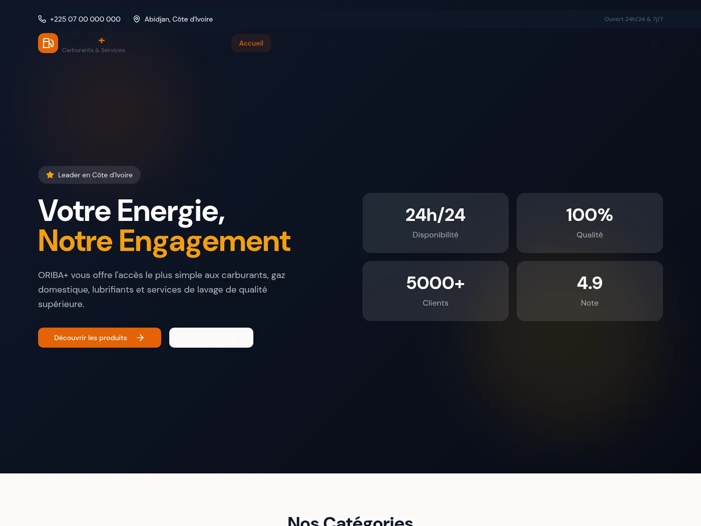 ORIBA+ Fuel & Gas App