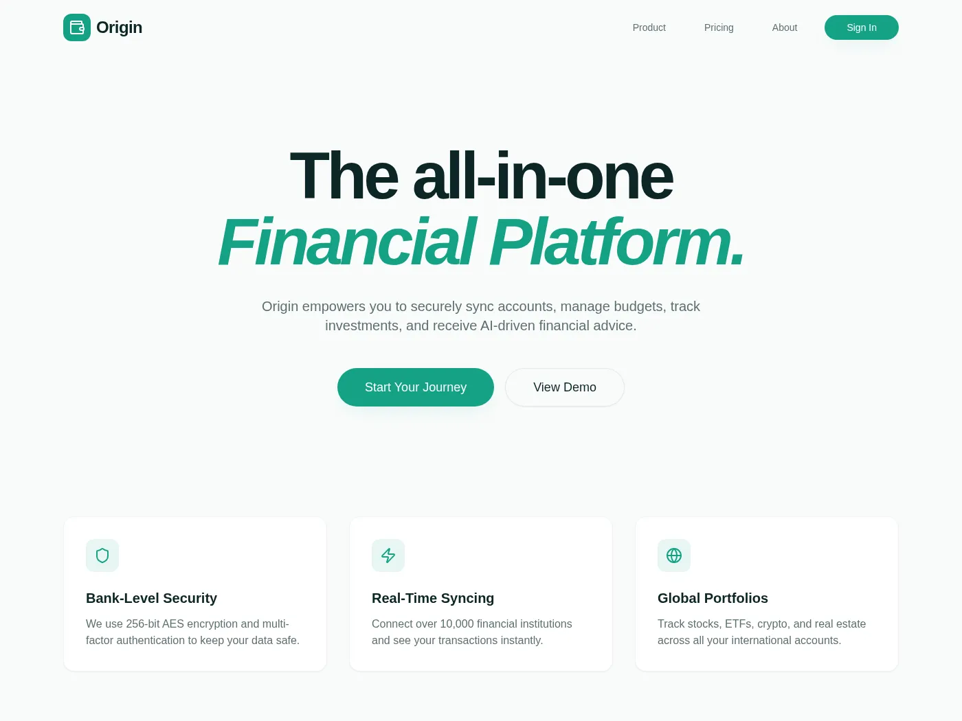 Origin Finance Replica