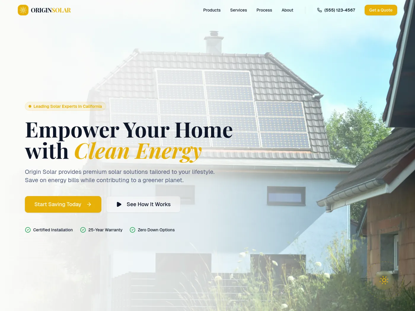 Origin Solar Website