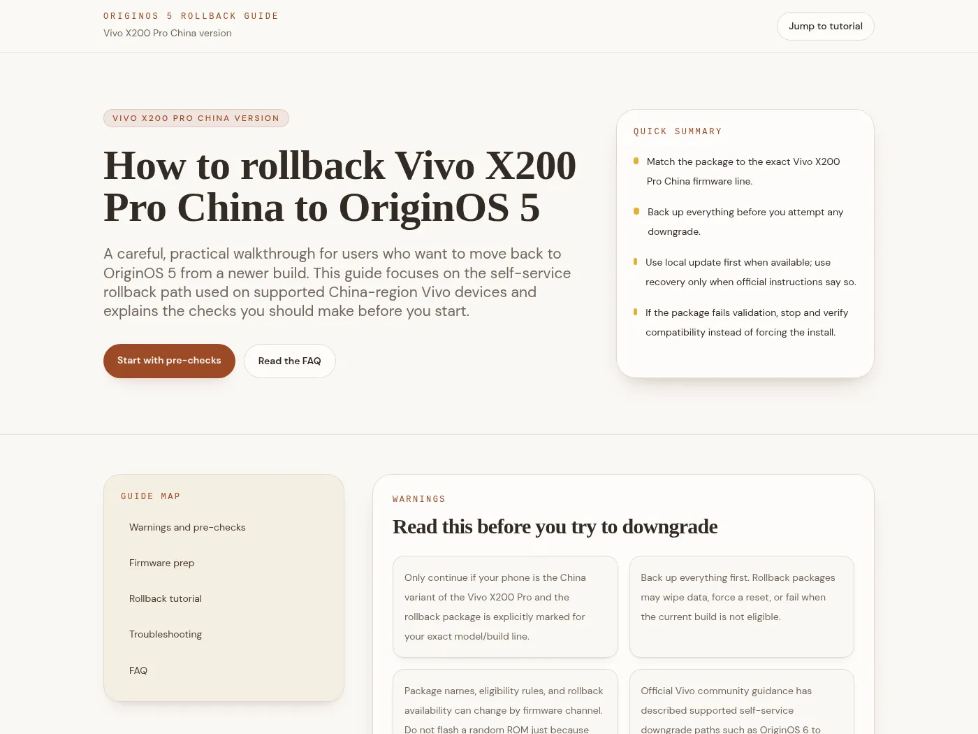 OriginOS5 Rollback Guide