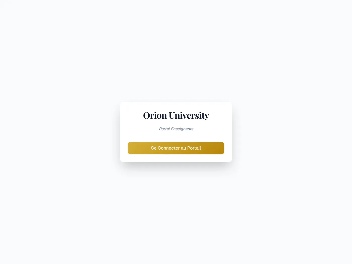 Orion Teacher Portal