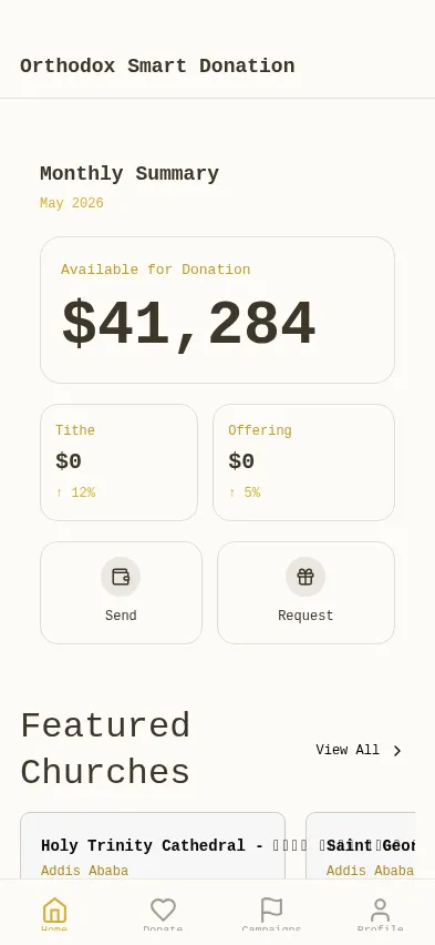 Orthodox Smart Donation App