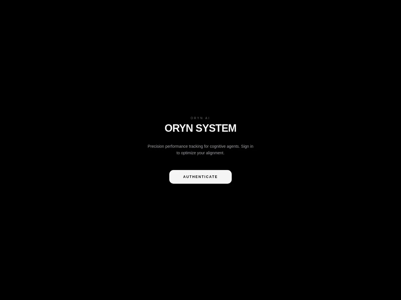 Oryn System Dashboard