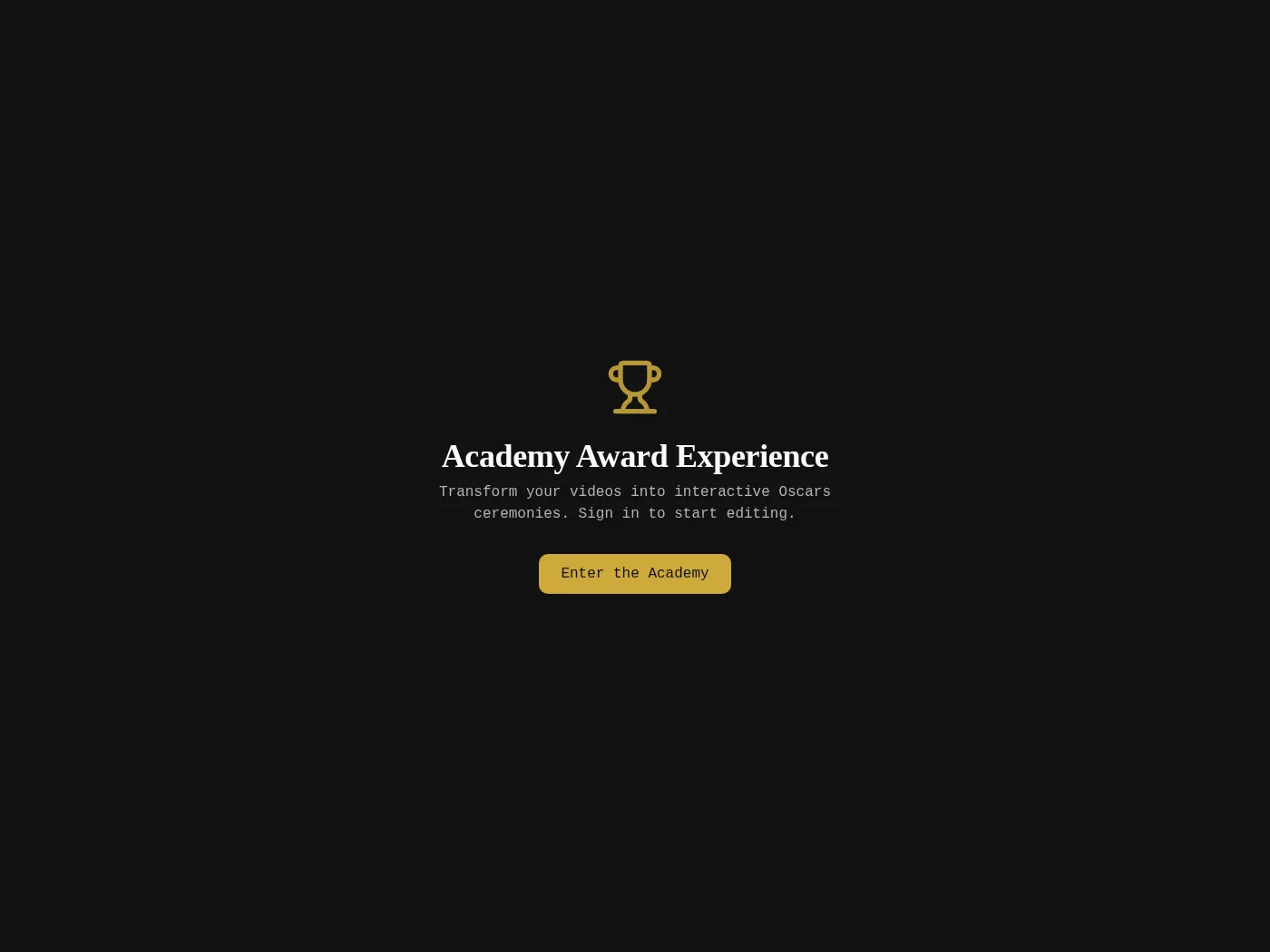 Oscars Interactive Video