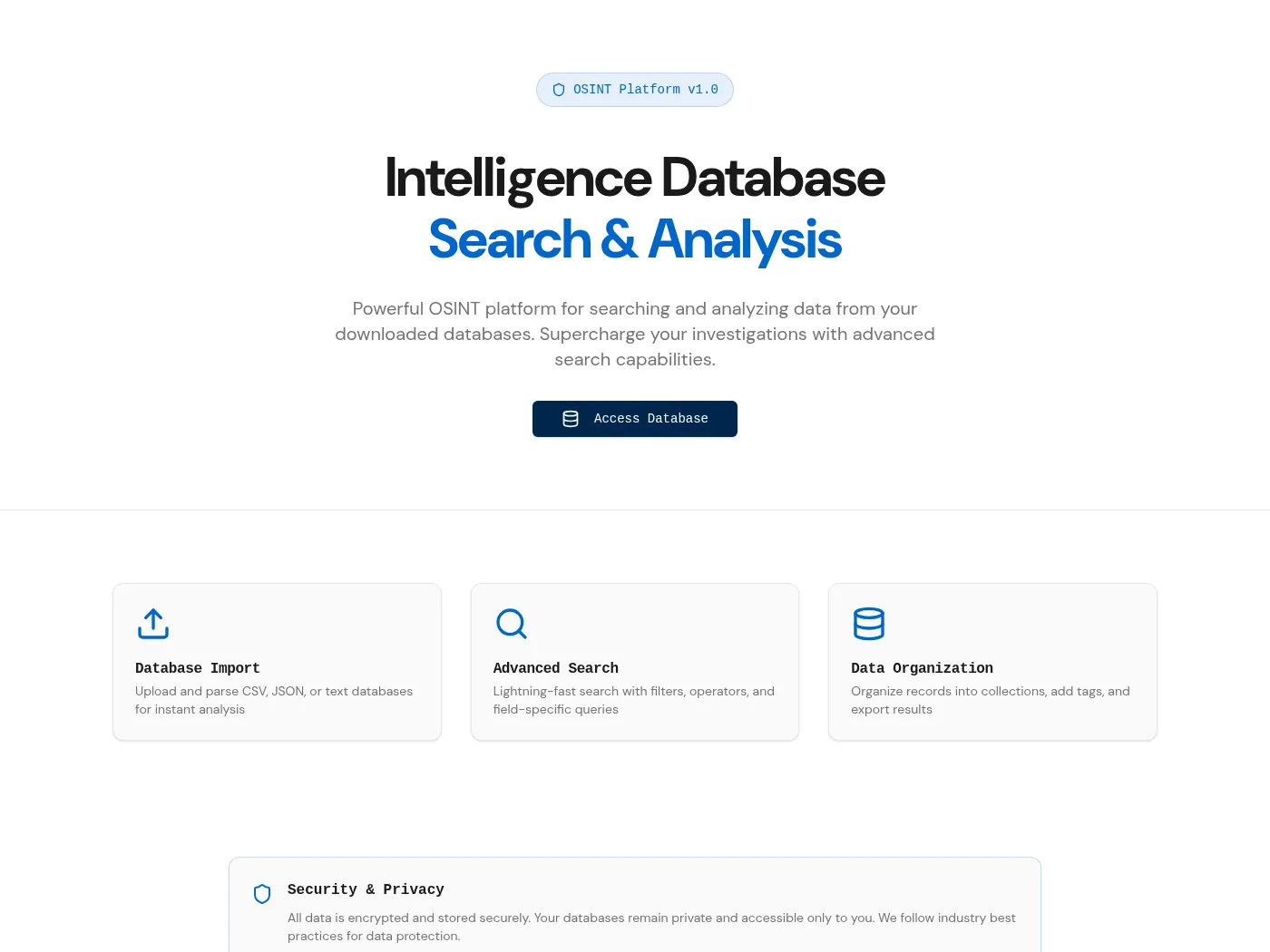 OSINT Database Finder