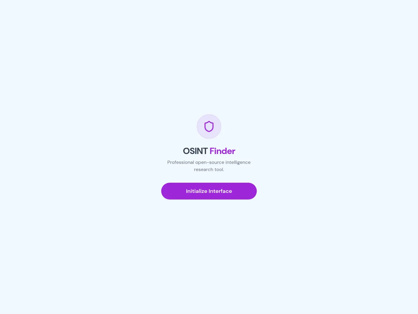 OSINT Finder WebApp