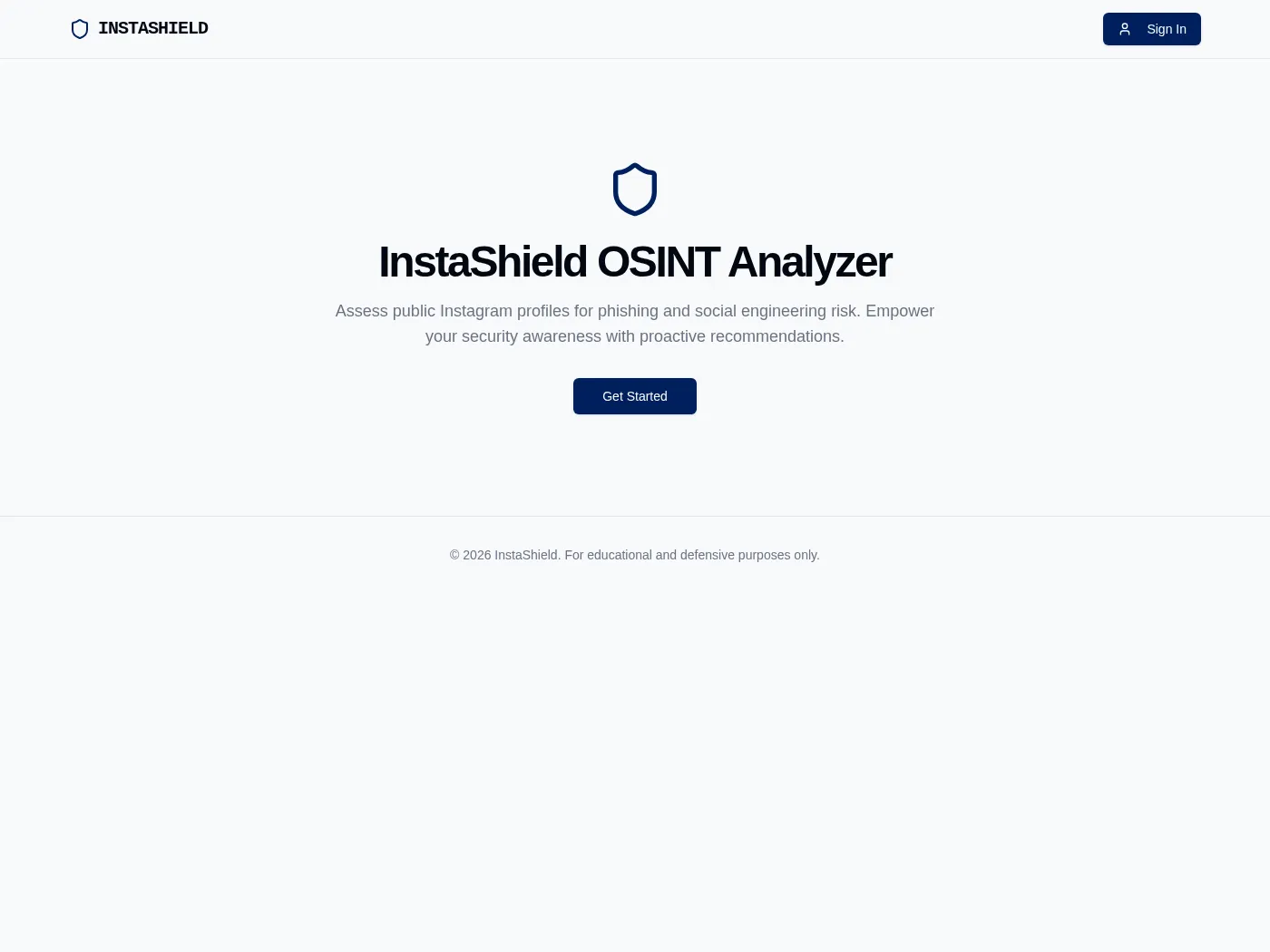 InstaShield OSINT Analyzer