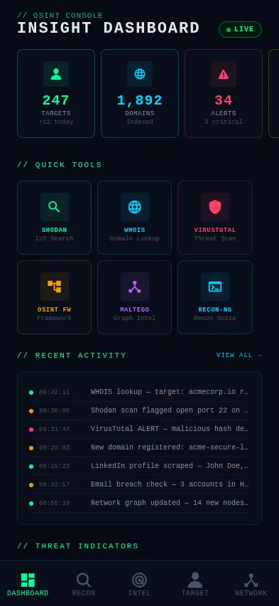 OSINT Insights UI
