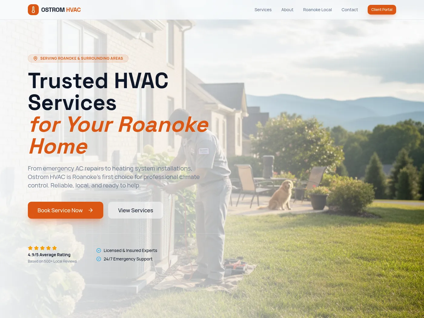 Ostrom HVAC Web Portal