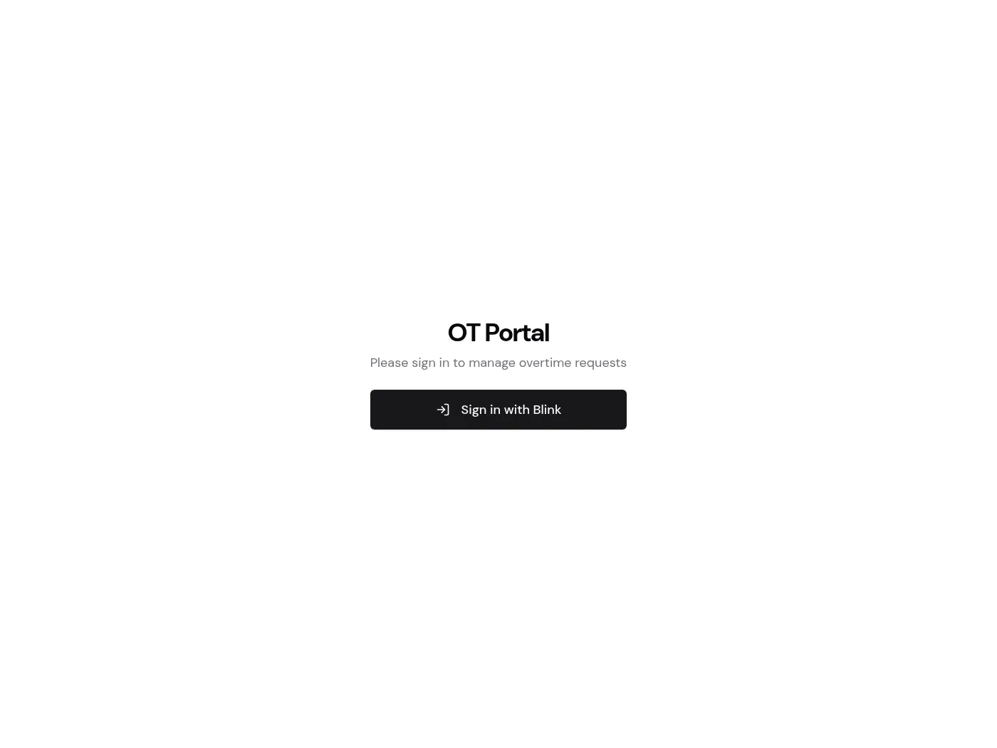 Overtime Management Portal