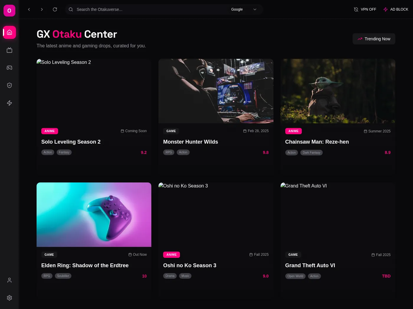 Otaku GX Browser