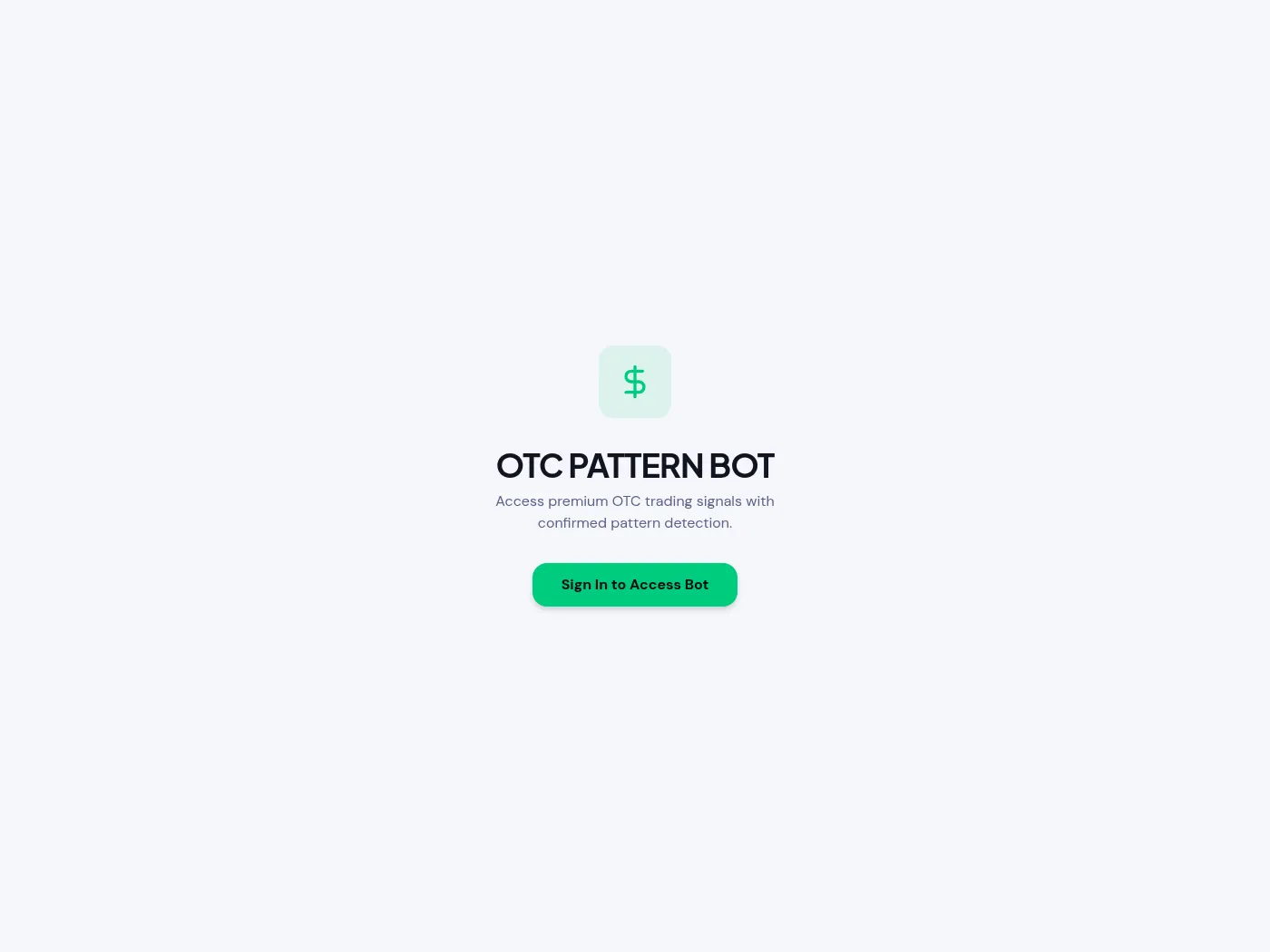 OTC Pattern Signal Bot