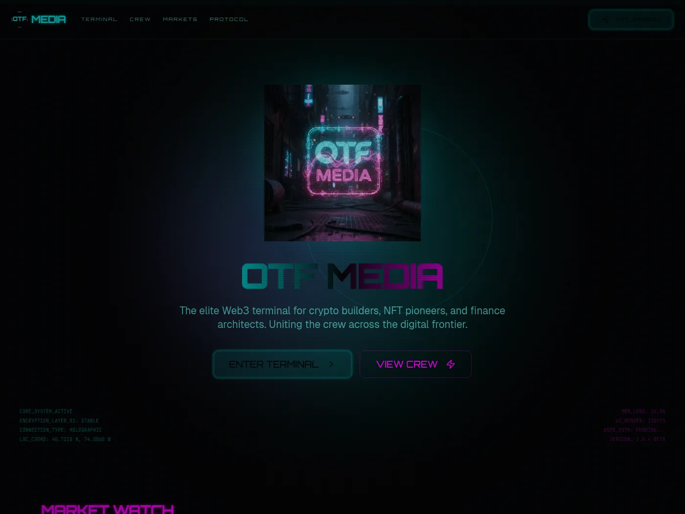 OTF Neon Holo UI
