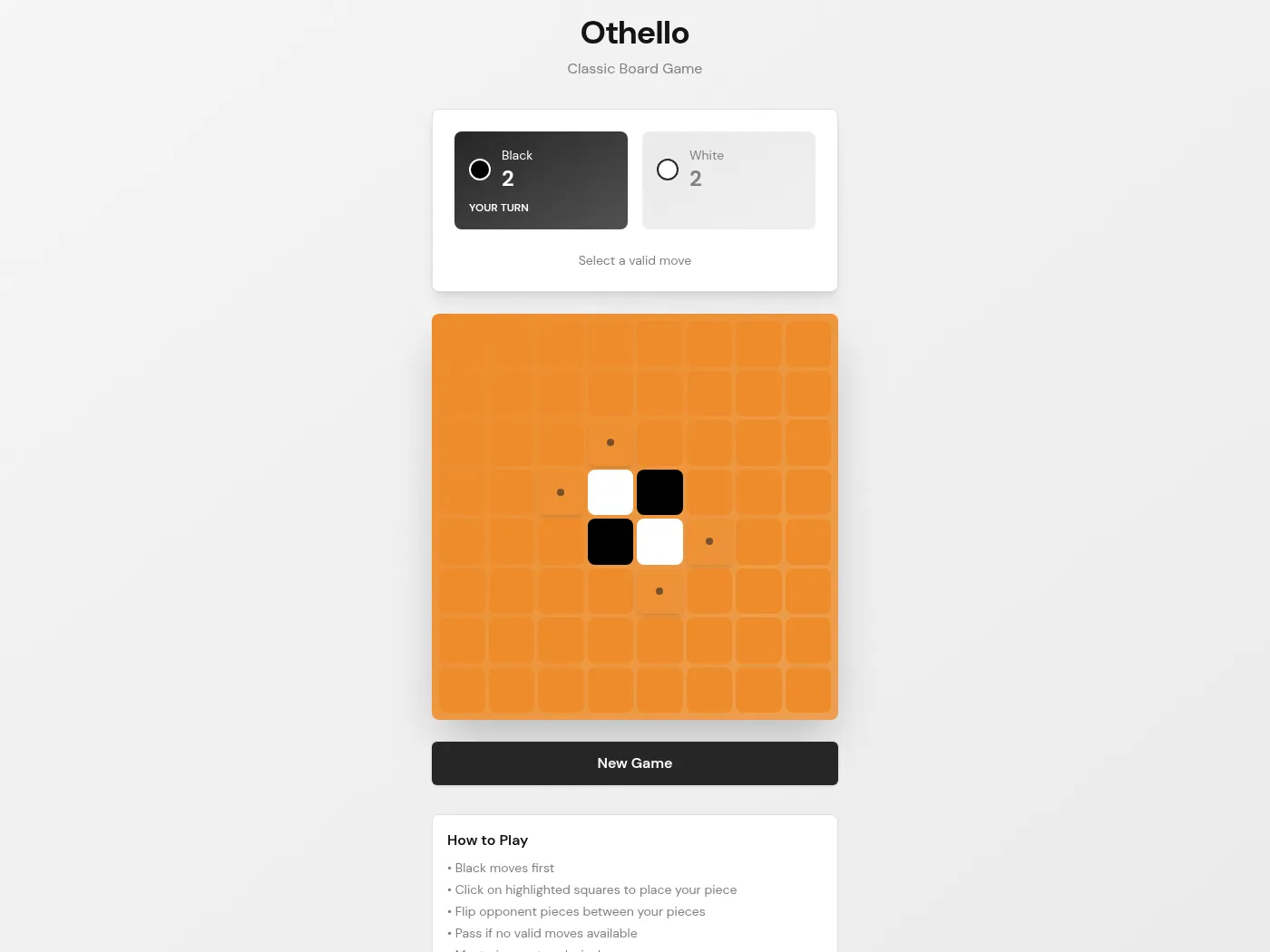 Othello Web Game