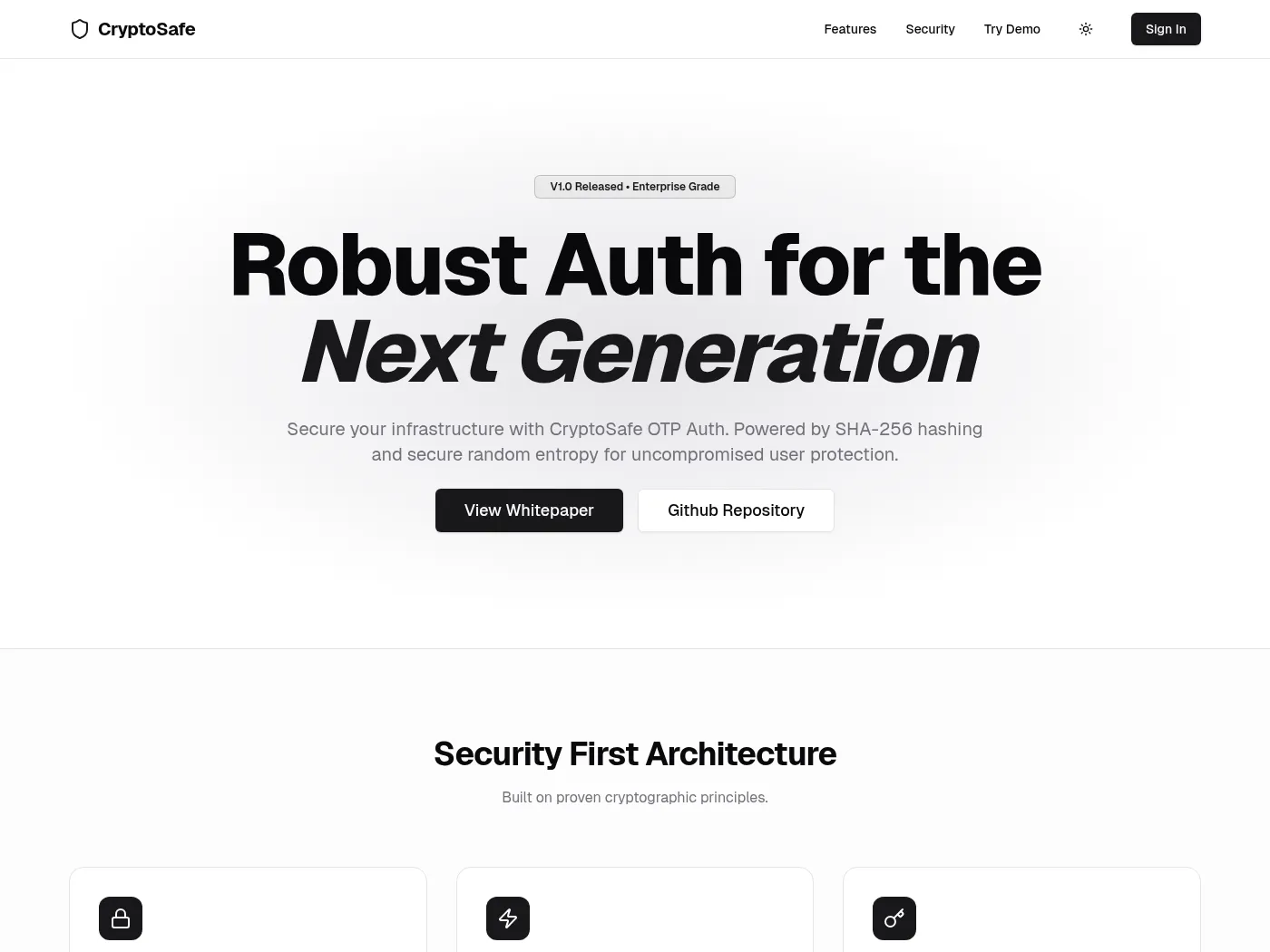 CryptoSafe OTP Auth