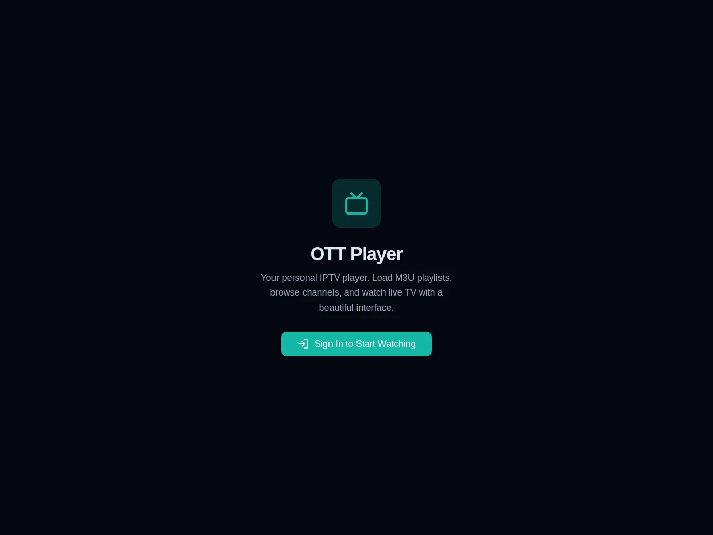 OTT TV Player Clone