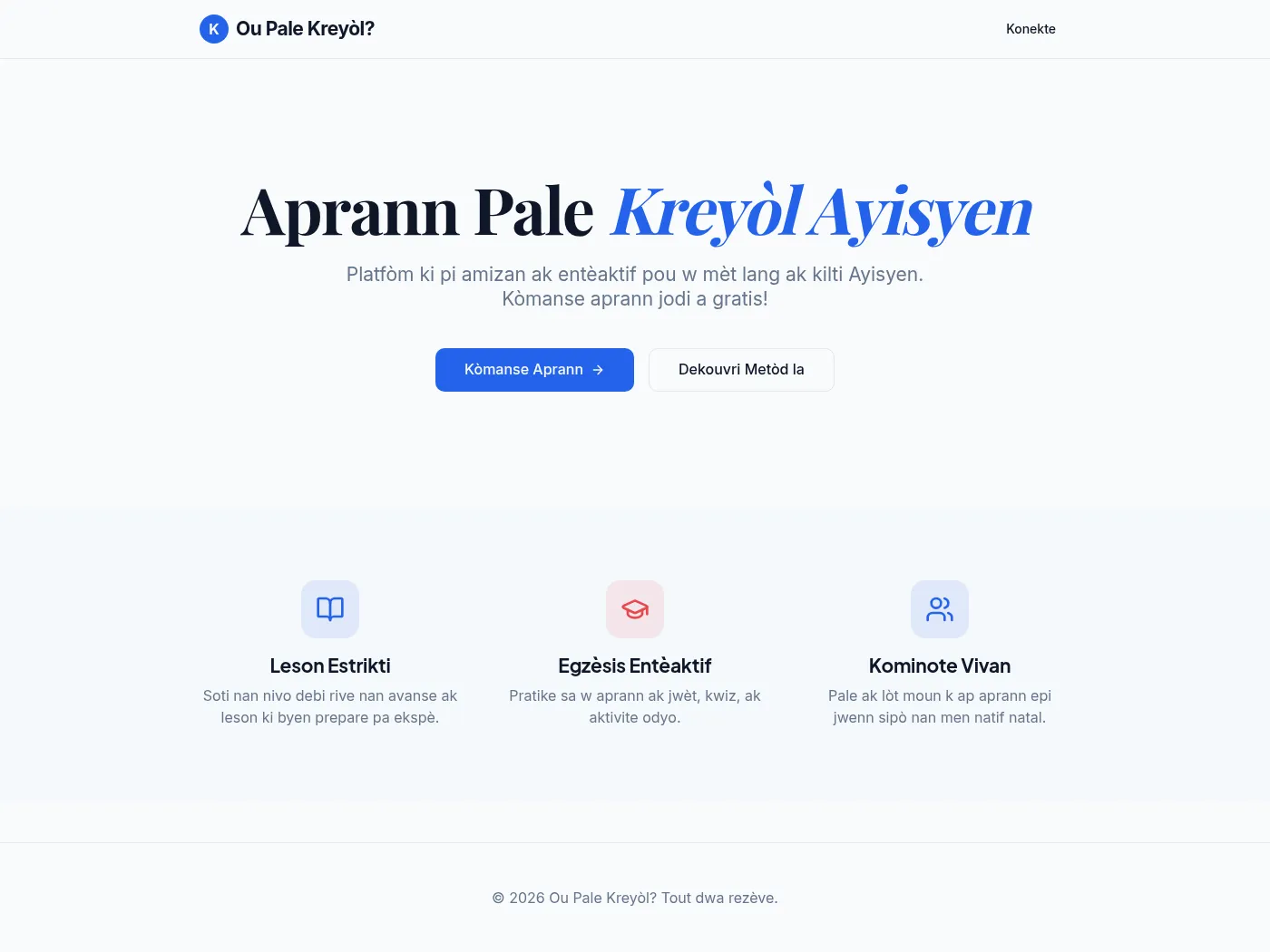 Ou Pale Kreyol?