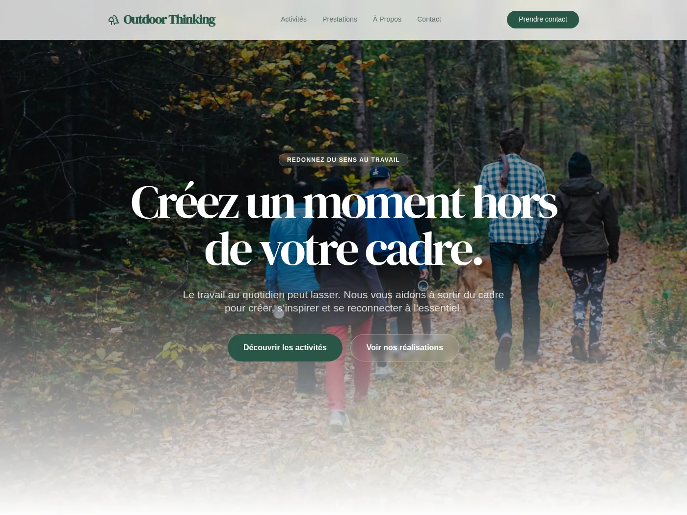 Outdoor Thinking Landing